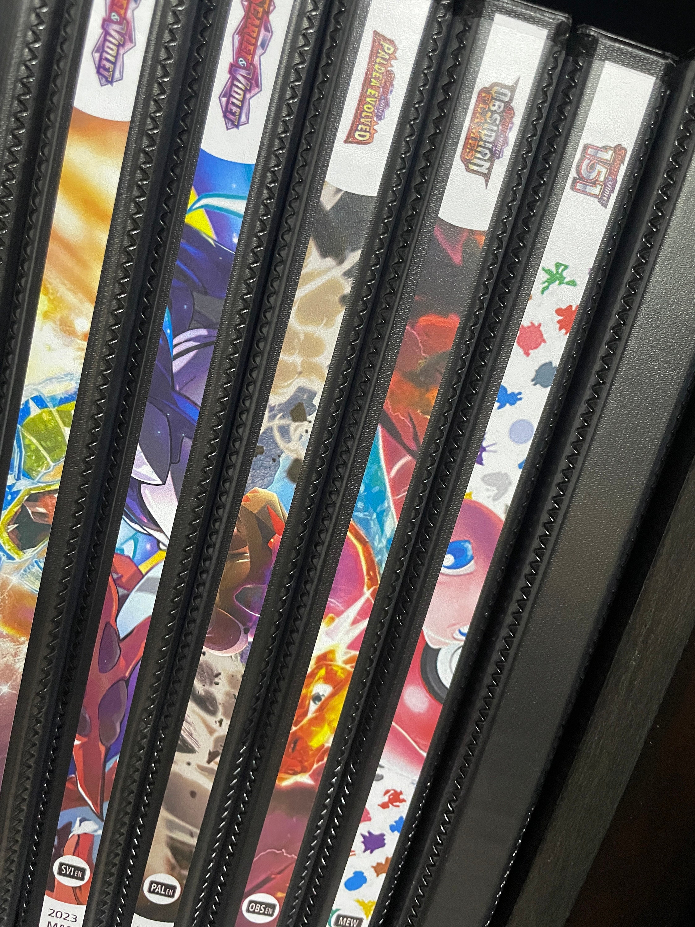 Scarlet & Violet (SV) Pokemon TCG: Binder Spines for Every Set Inc ...