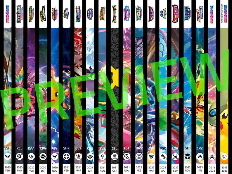 Sword & Shield (SWSH) Pokemon TCG: Binder Spines for Every Set ...