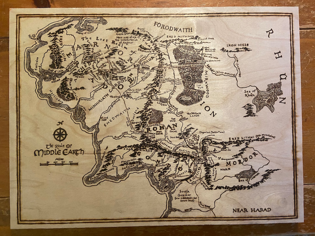Middle-earth Map - Etsy