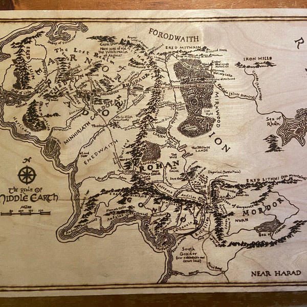 Middle Earth Map - Etsy
