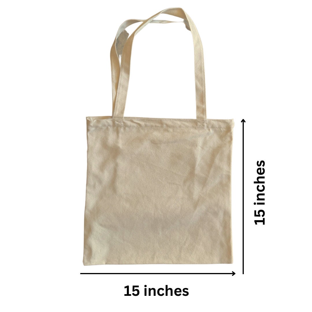 Blank Tote Bags With Zipper and Pocket Plain Bags Cotton Canvas Tote ...