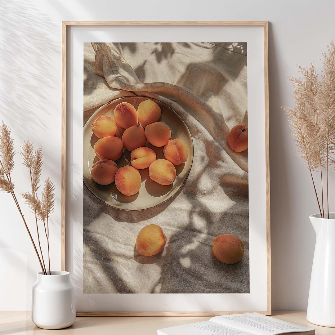 Apricot Poster, Mediterranean Photography of an Apricot Harvest in the ...