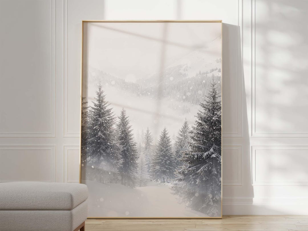 Winter Forest Poster, Nature Photography of a Winter Landscape, Snowy ...