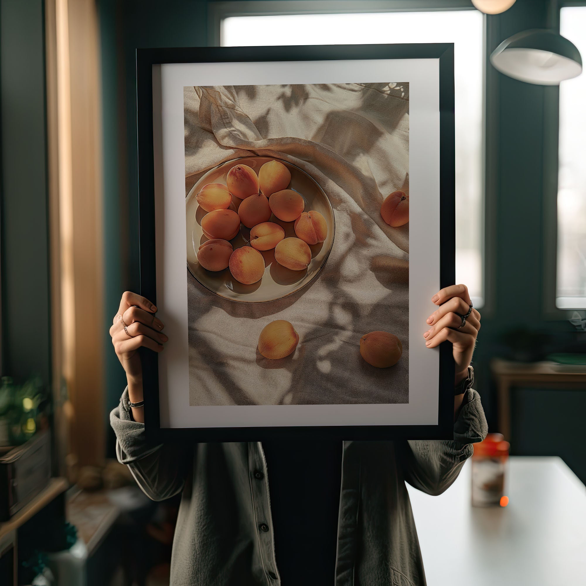 Apricot Poster, Mediterranean Photography of an Apricot Harvest in the ...