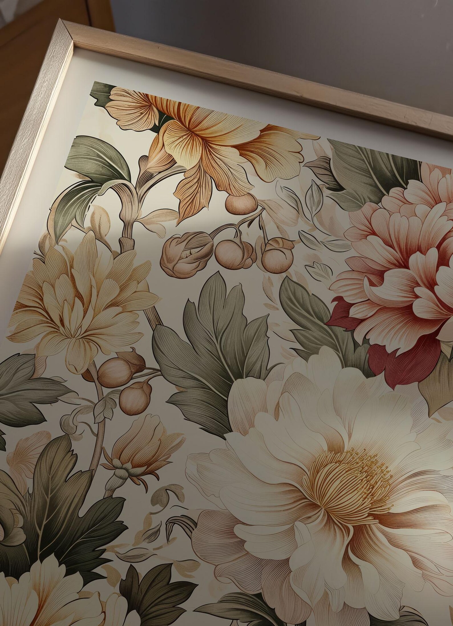 Vintage Flower Poster, Abstract Flower Decor Fleurs Épanouies, Floral ...