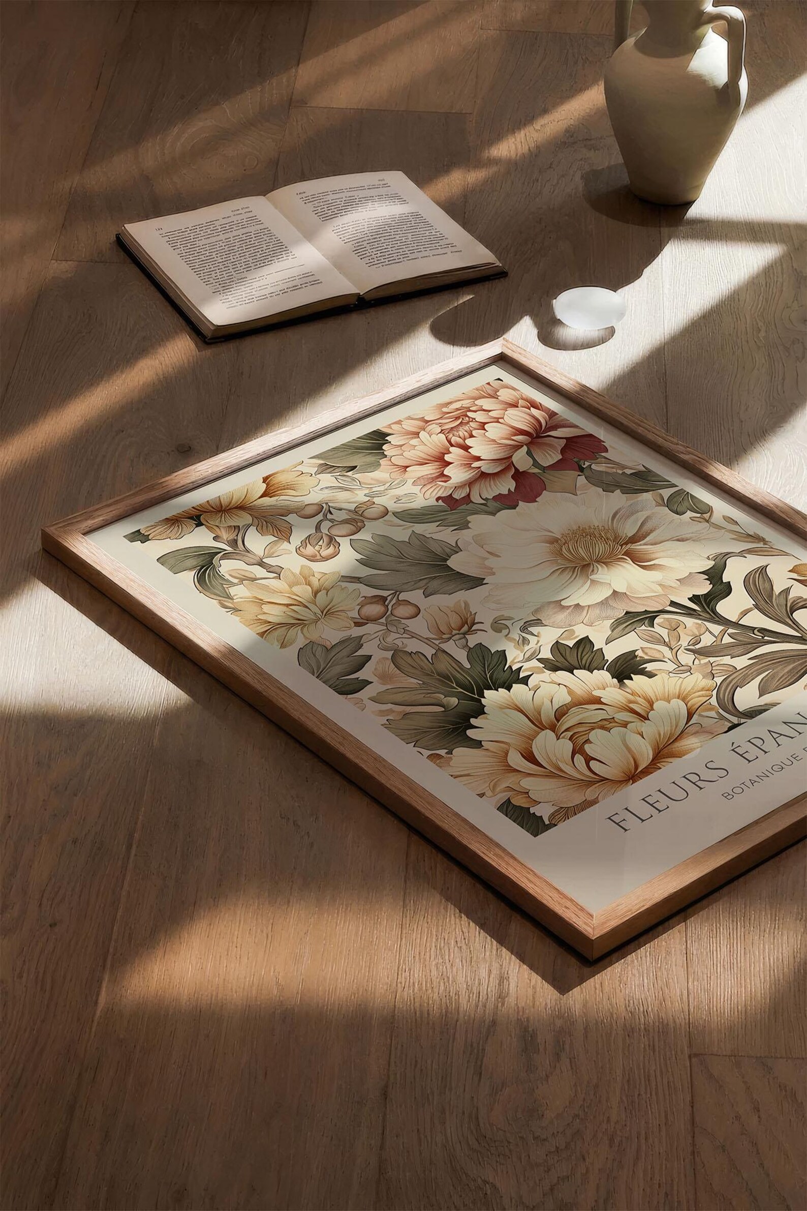 Vintage Flower Poster, Abstract Flower Decor Fleurs Épanouies, Floral ...
