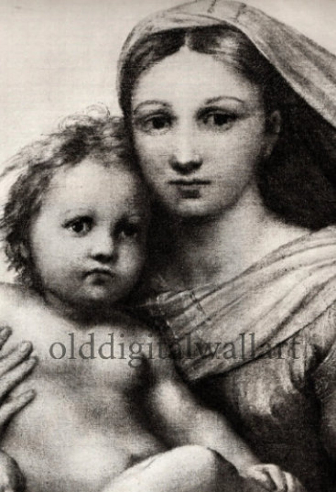 Raphael Art 16th Century DIGITAL ART PRINT, Madonna & Child Instant ...