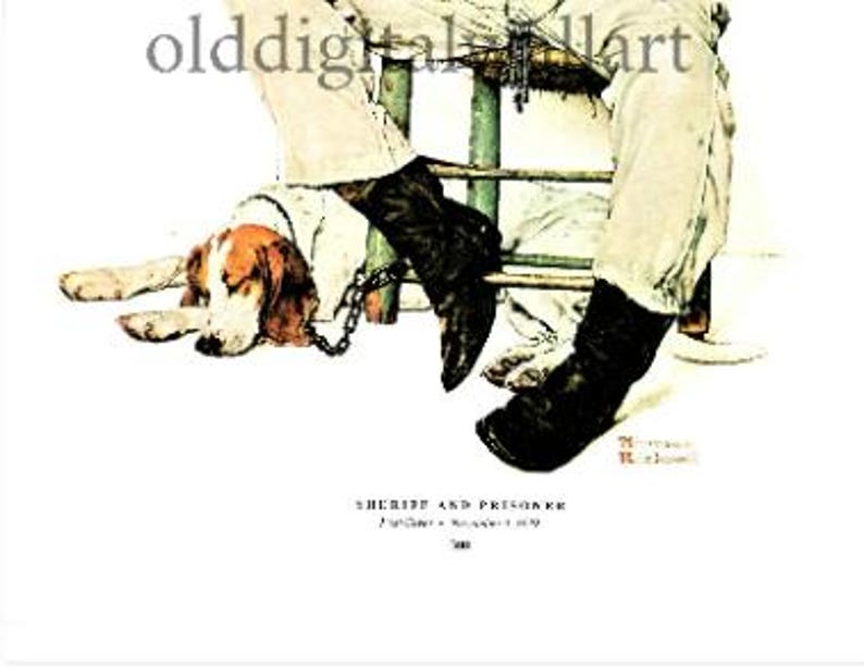 INSTANT Norman Rockwell 1939 Sheriff and Prisoner Printable Wall Art ...