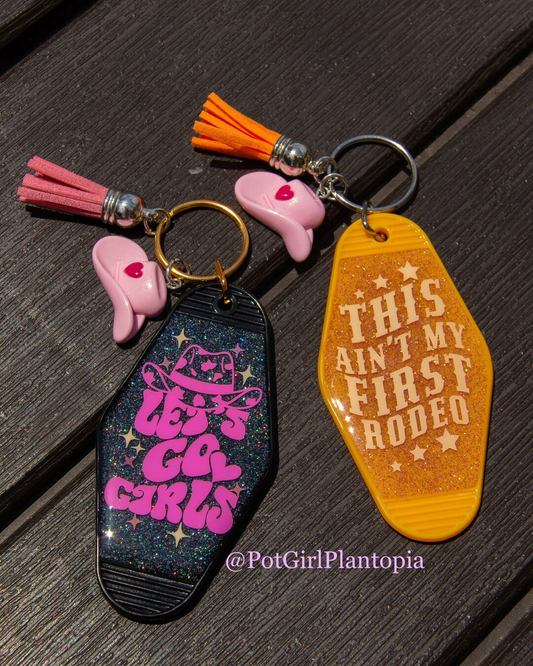 Cowgirl Western Motel Resin Keychain - Etsy