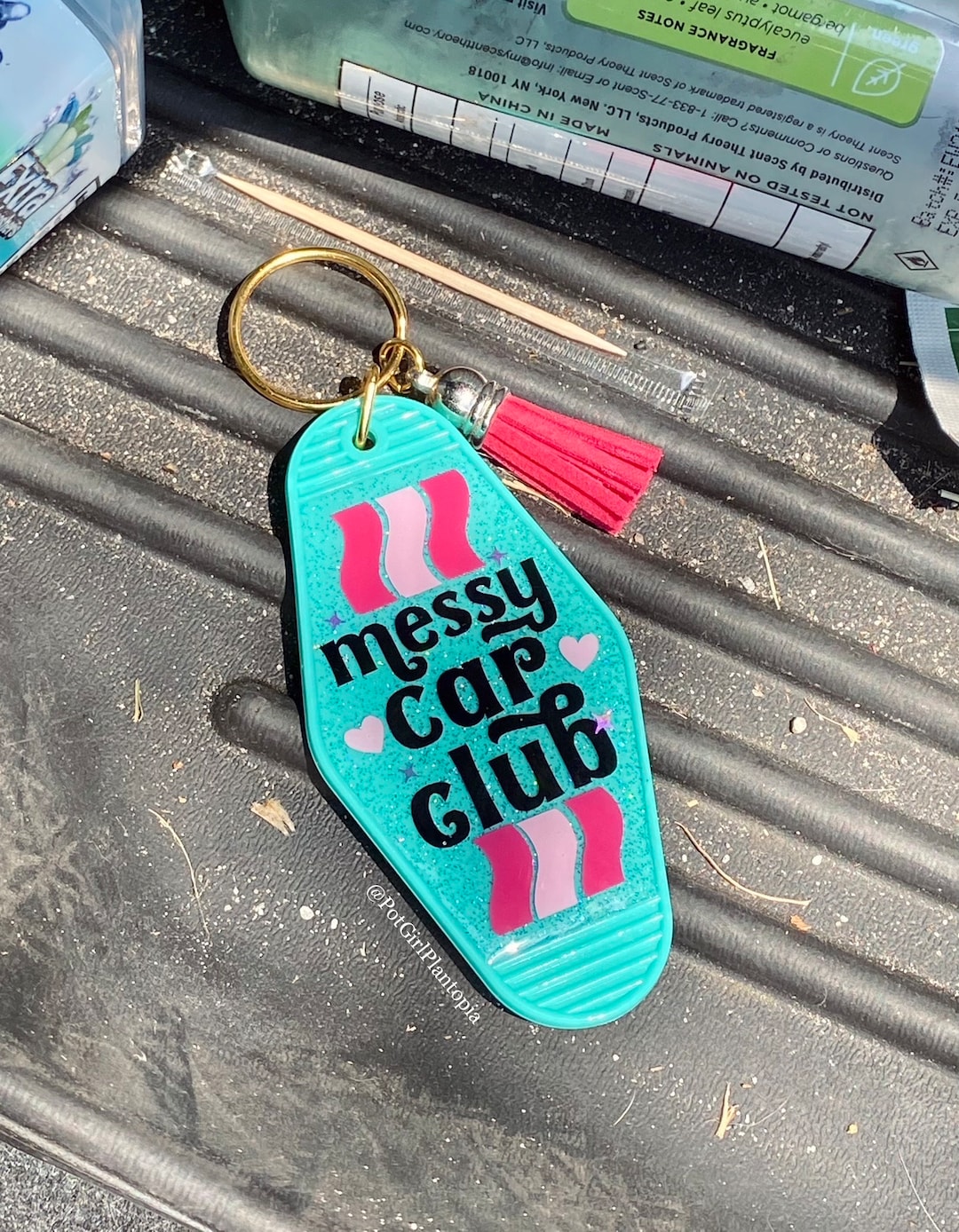 Messy Car Club Resin Motel Keychain - Etsy