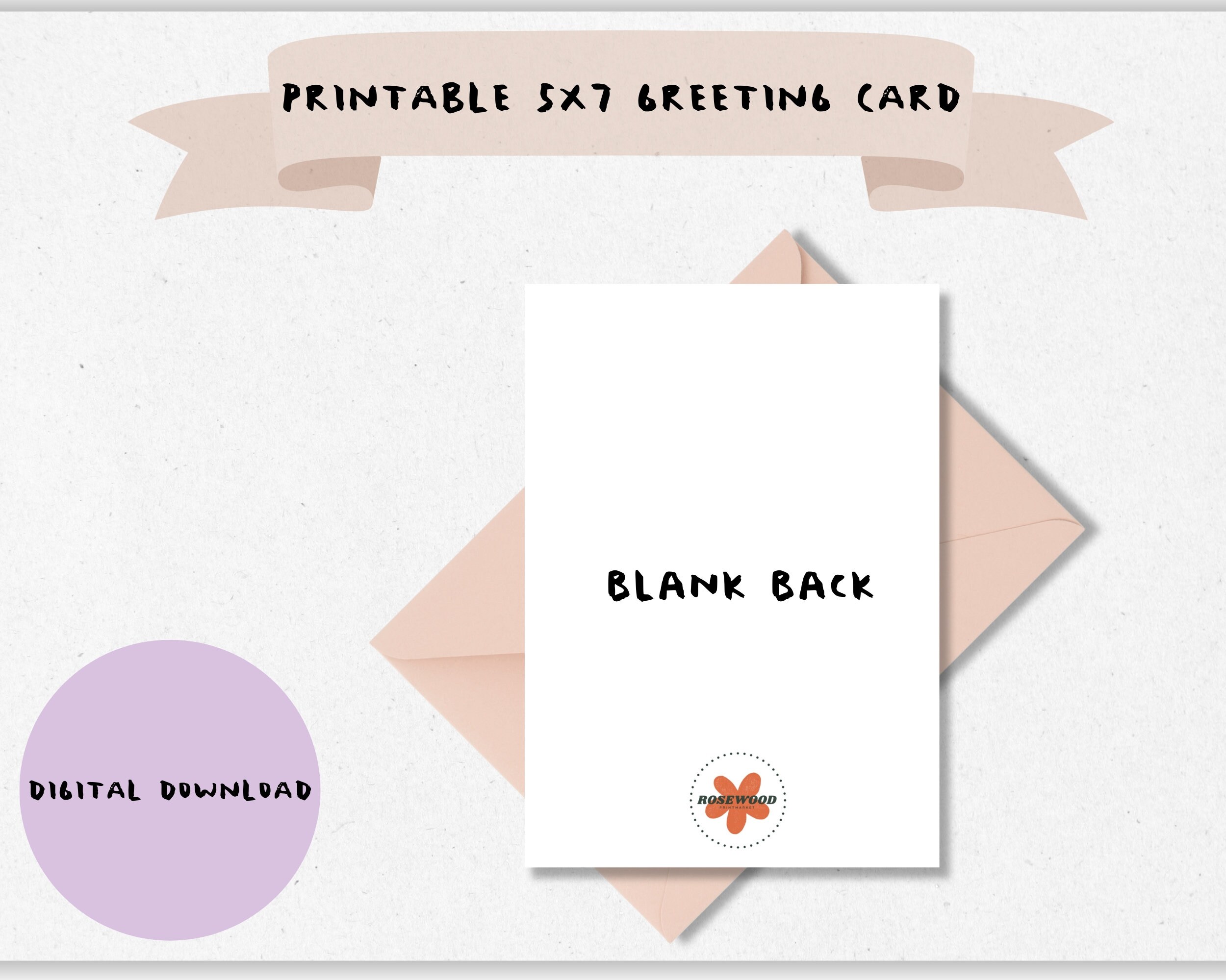 Printable Happy Holidays Greeting Card, Digital Christmas Card, 5x7 ...