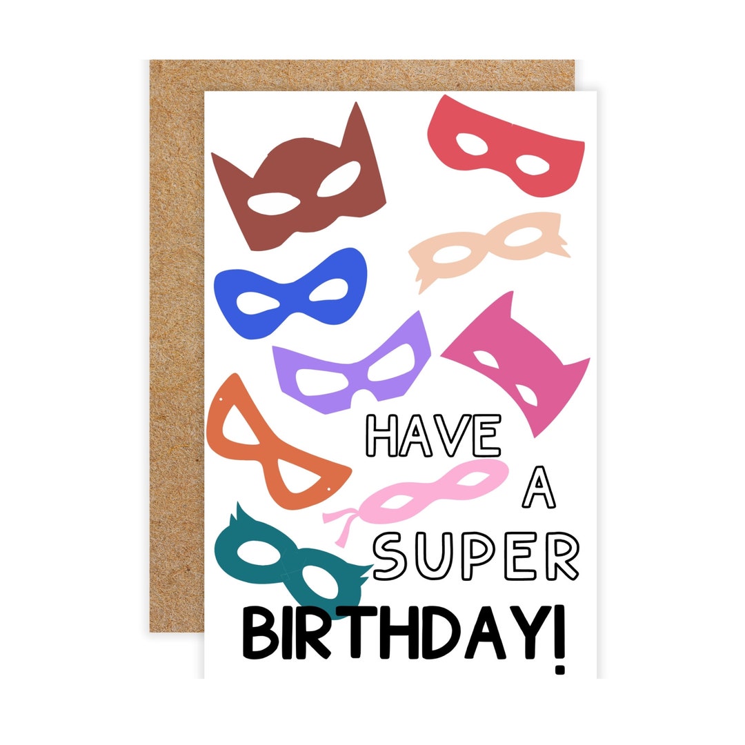 Super Hero Super Birthday Greeting Card, Friend Birthday, Funny ...