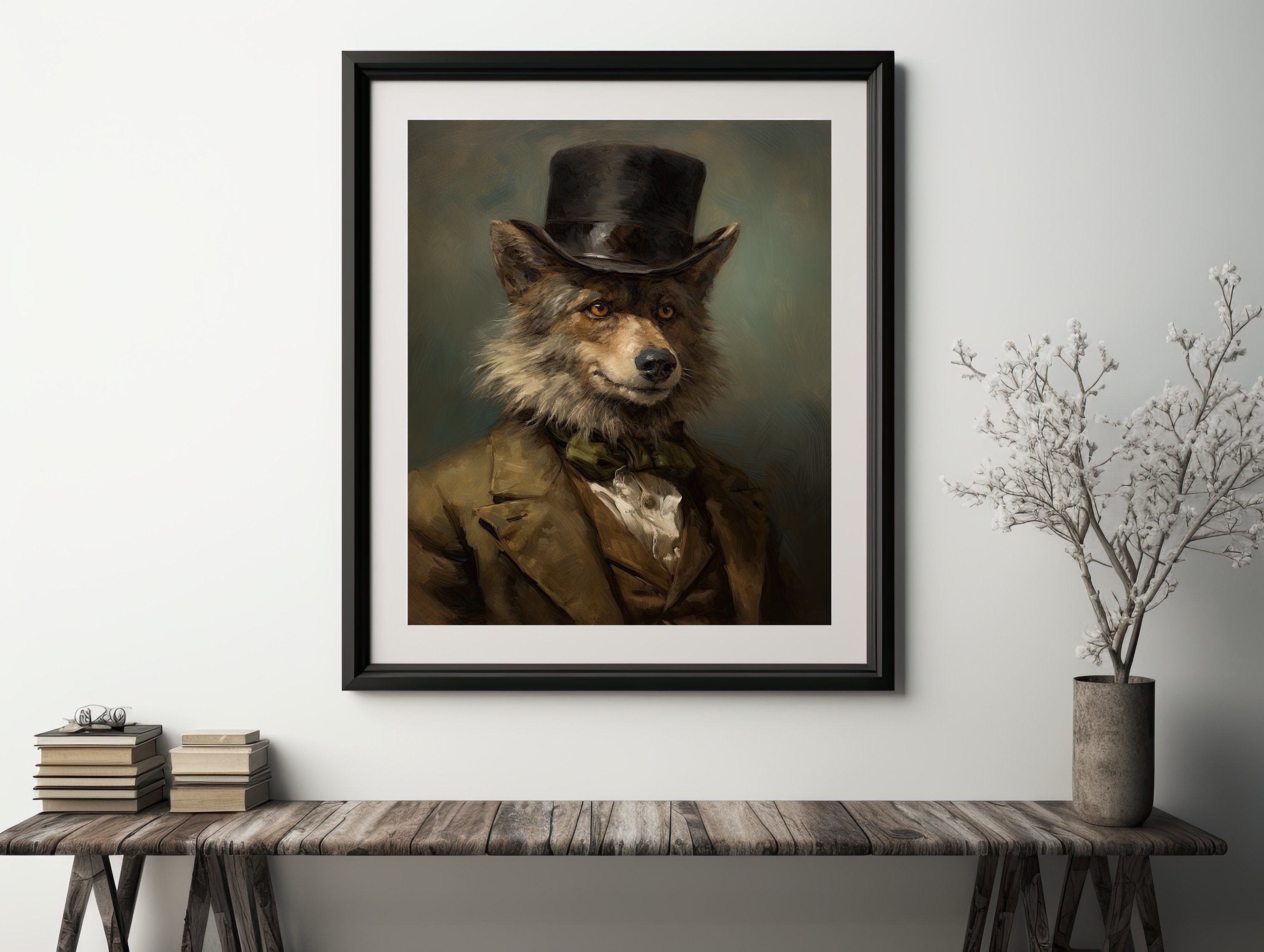 Werewolf Victorian Oil Painting Dark Academia Werewolf Art - Etsy