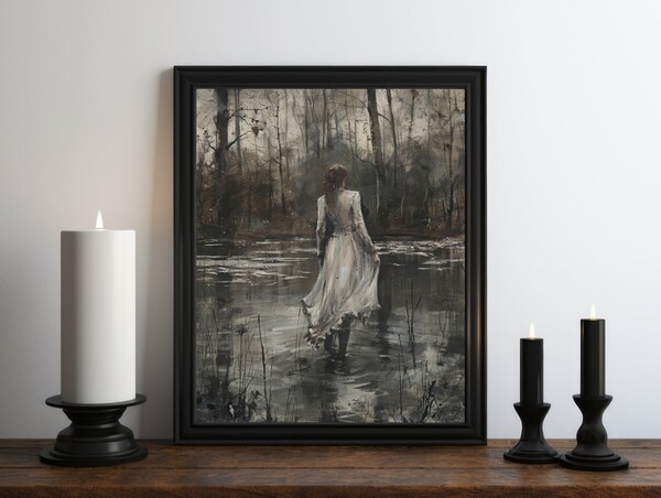 Goth Garden Wall Artbotanical Watercolor Illustration Poster - Etsy