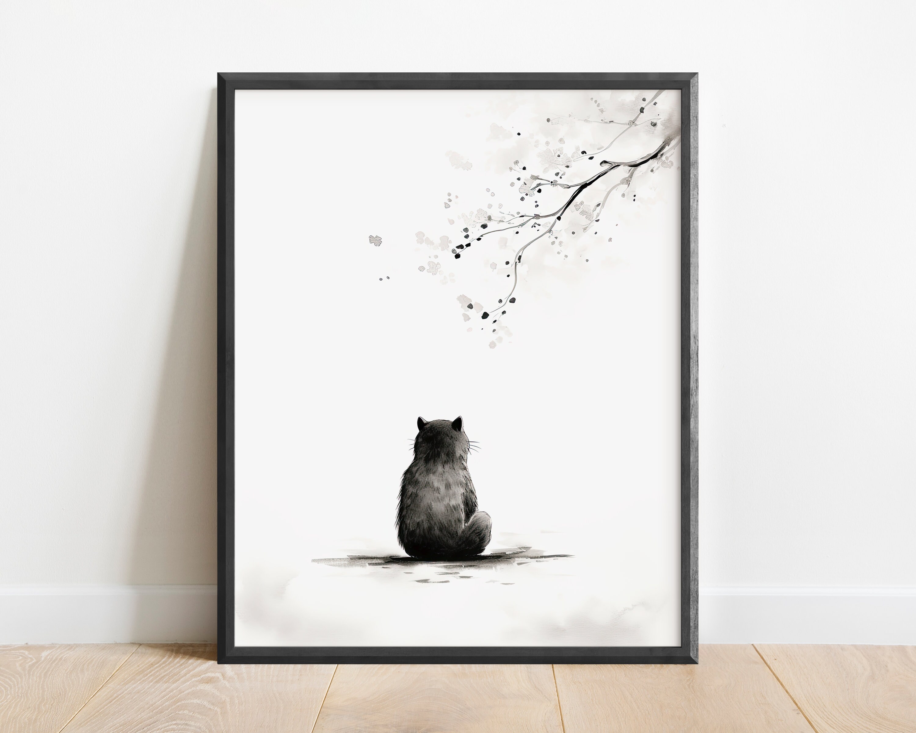 Watercolor Tanuki Wall Art Print, Sumi E Style, Kyoto Decor, Asian ...