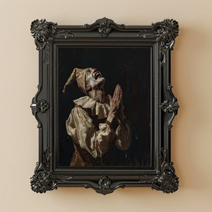 Crying Jester Wall Art Print, Accidental Renaissance Art, Clown Art ...
