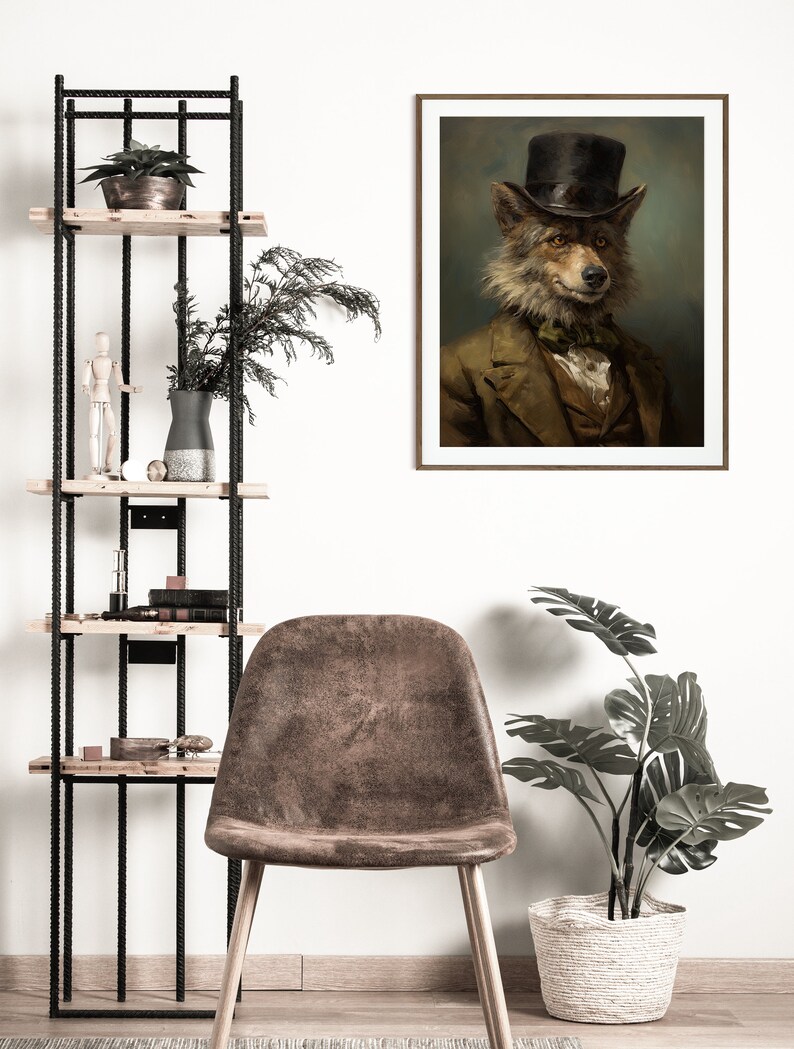 Werewolf Victorian Oil Painting Dark Academia Werewolf Art - Etsy