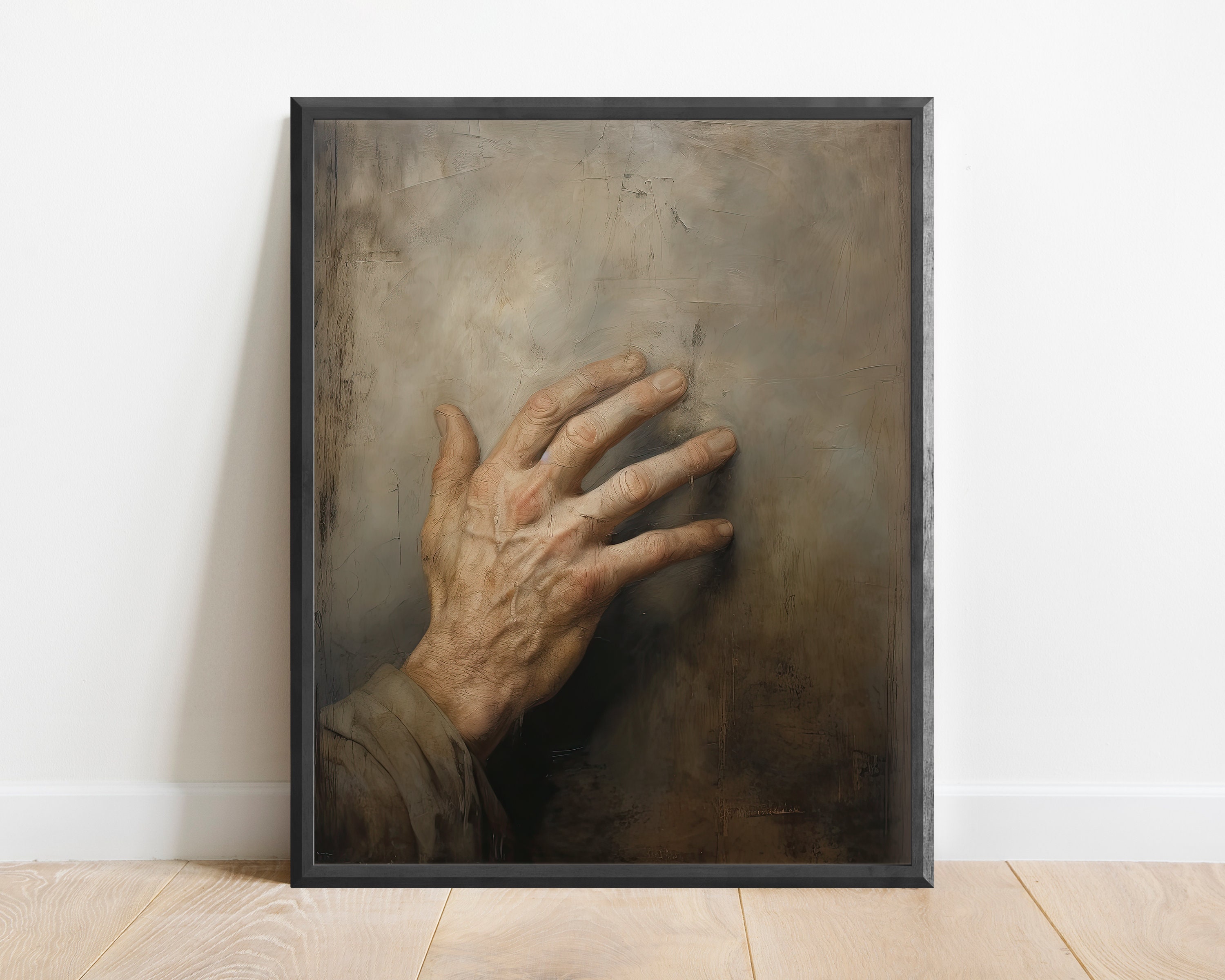 Dark Academia Surreal Hand Oil Painting Dark Wall Art Moody - Etsy