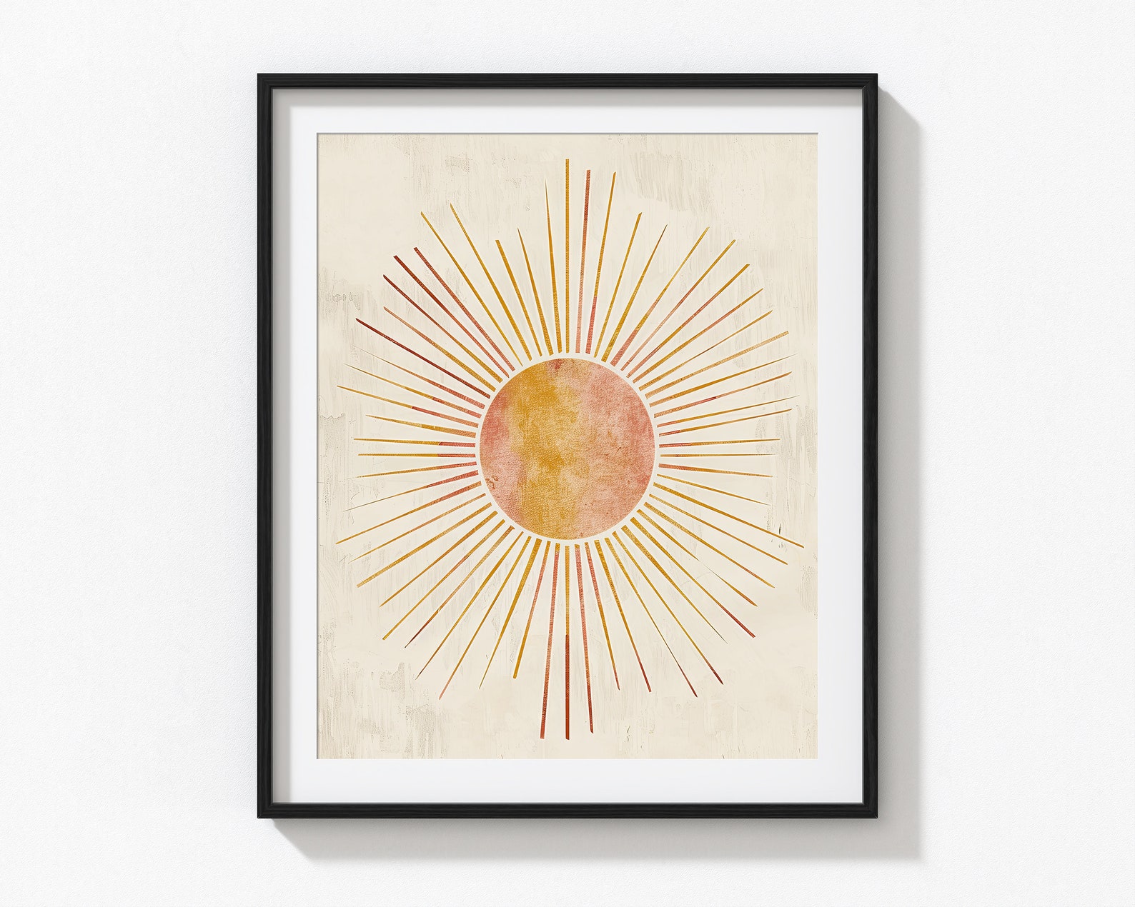 Boho Sun Art Print, Bohomodern Wall Print, Sun Wall Art, Neutral ...