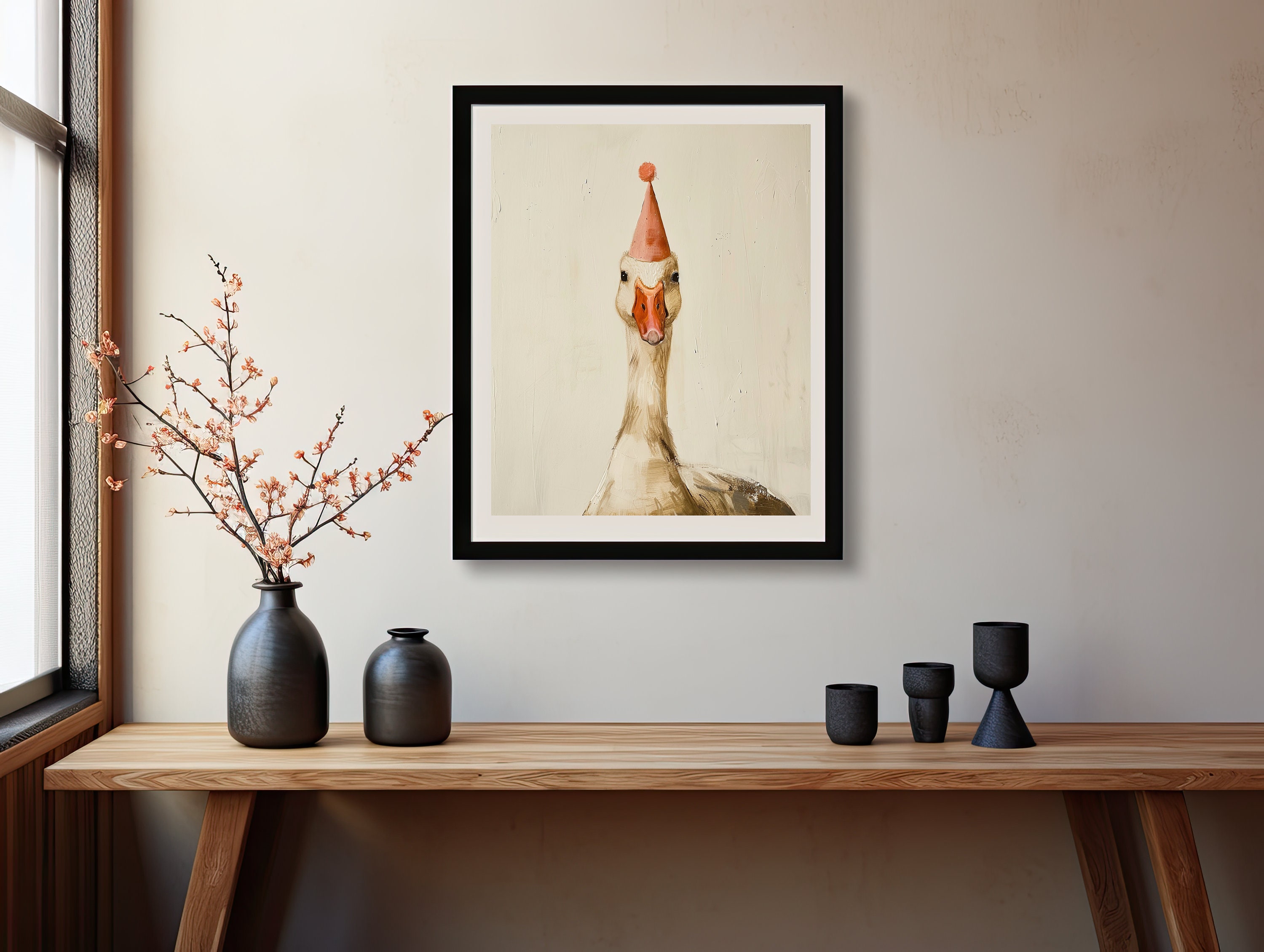 Silly Goose Wall Art Print, Bohomodern Wall Print, Nursery Wall Art ...