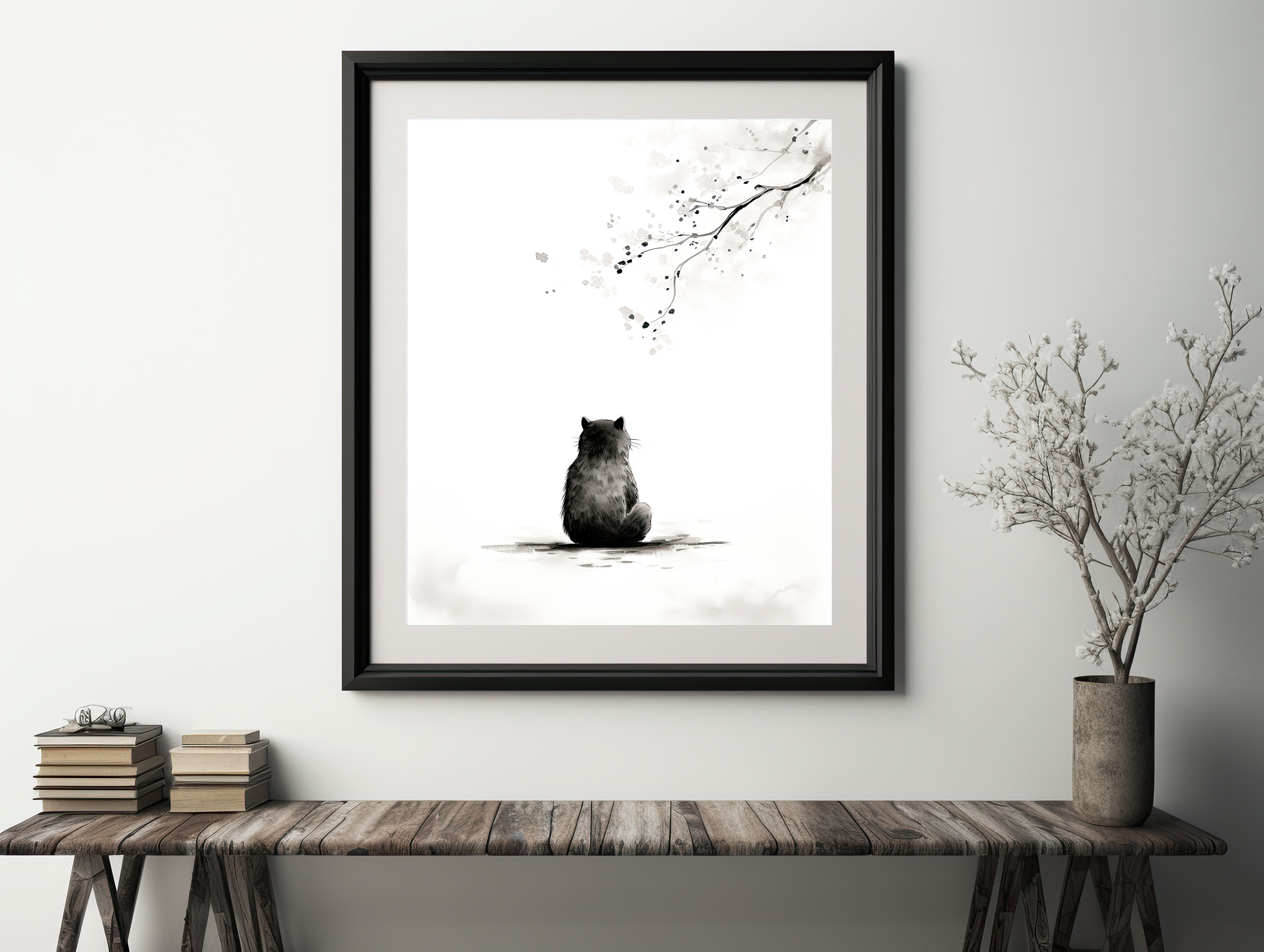 Watercolor Tanuki Wall Art Print, Sumi E Style, Kyoto Decor, Asian ...