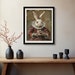 Dark Academia Victorian Rabbit Oil Painting Wall Art Print, Easter Wall ...