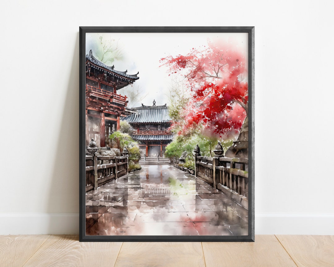 Watercolor Kyoto, Japan Wall Art Print, Japanese Art, Japanese Wall Art ...
