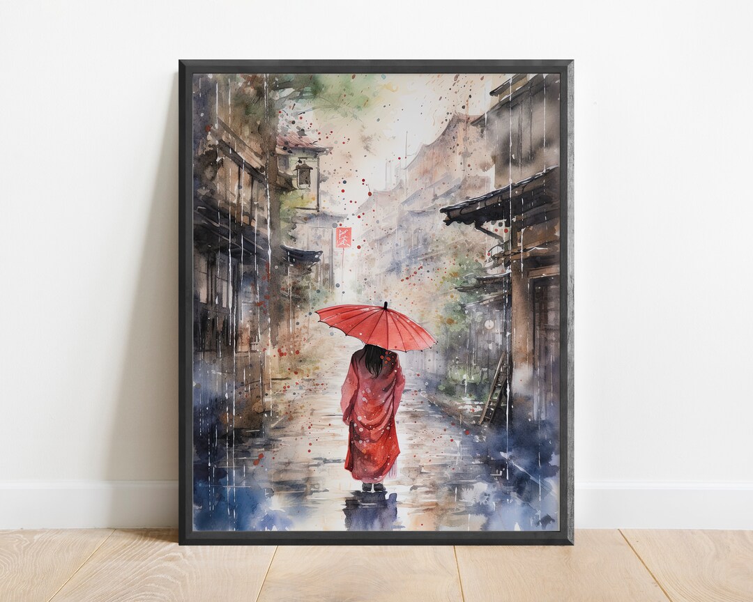 Watercolor Kyoto, Japan Wall Art Print, Japanese Art, Japanese Wall Art ...