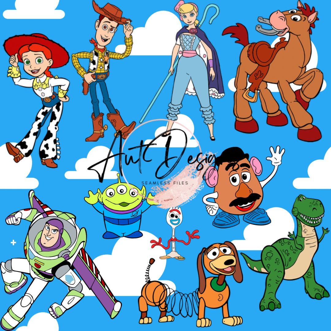 Blue Toy Story Seamless File - Etsy