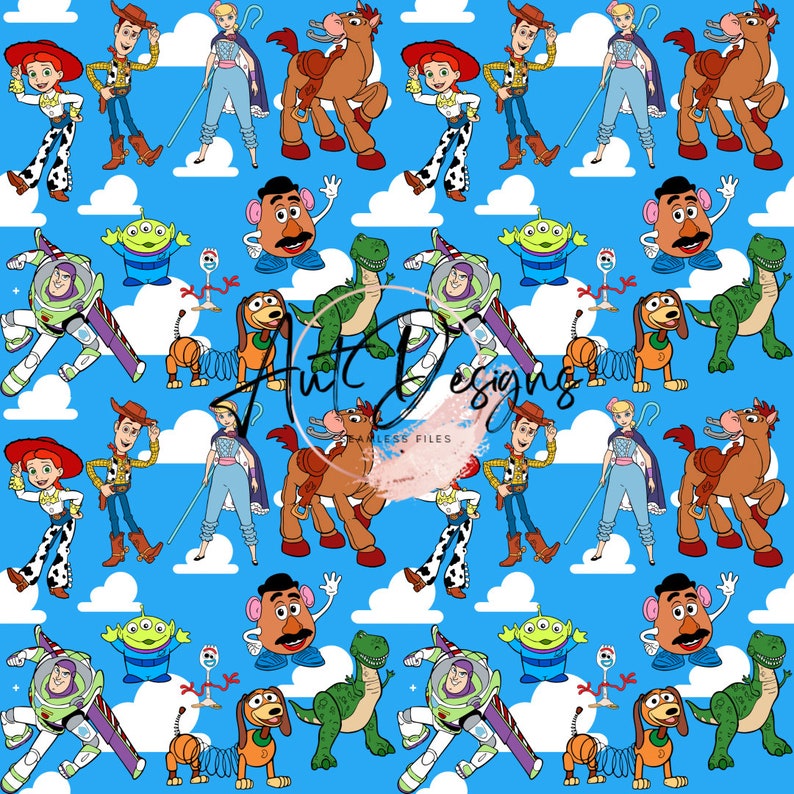 Blue Toy Story Seamless File - Etsy