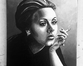 Adele Acrylic on Canvas. - Etsy
