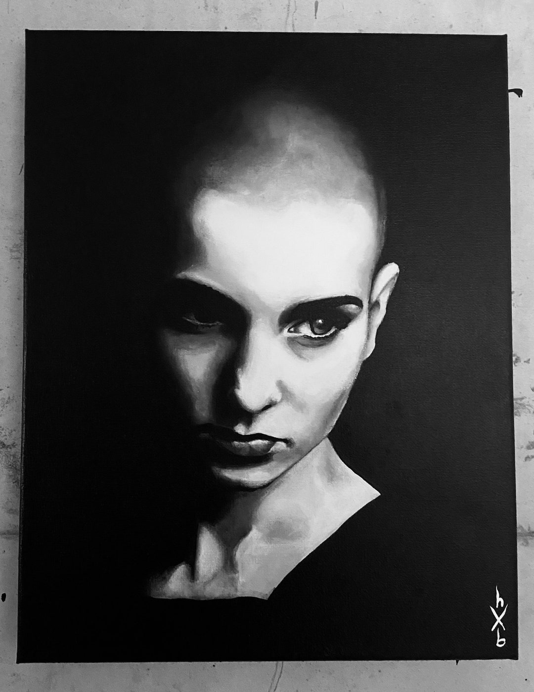 Original Portrait of Sinead O’connor, Acrylic on Canvas. - Etsy