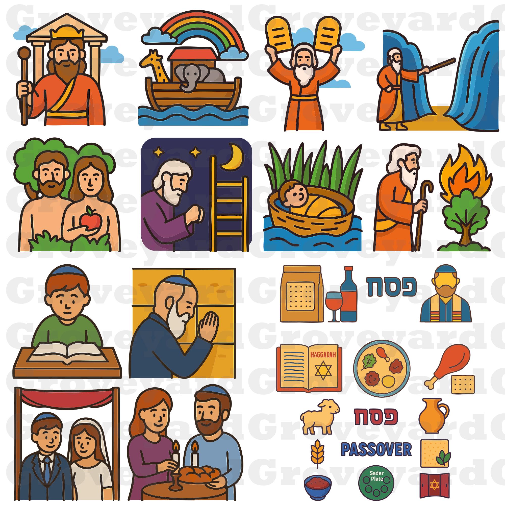 Jewish SVG Clipart Bundle | Jew Svg| Menorah PNG| Hebrew SVG | Israel ...