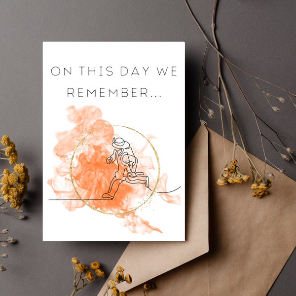 Firefighter Sympathy Card - Etsy