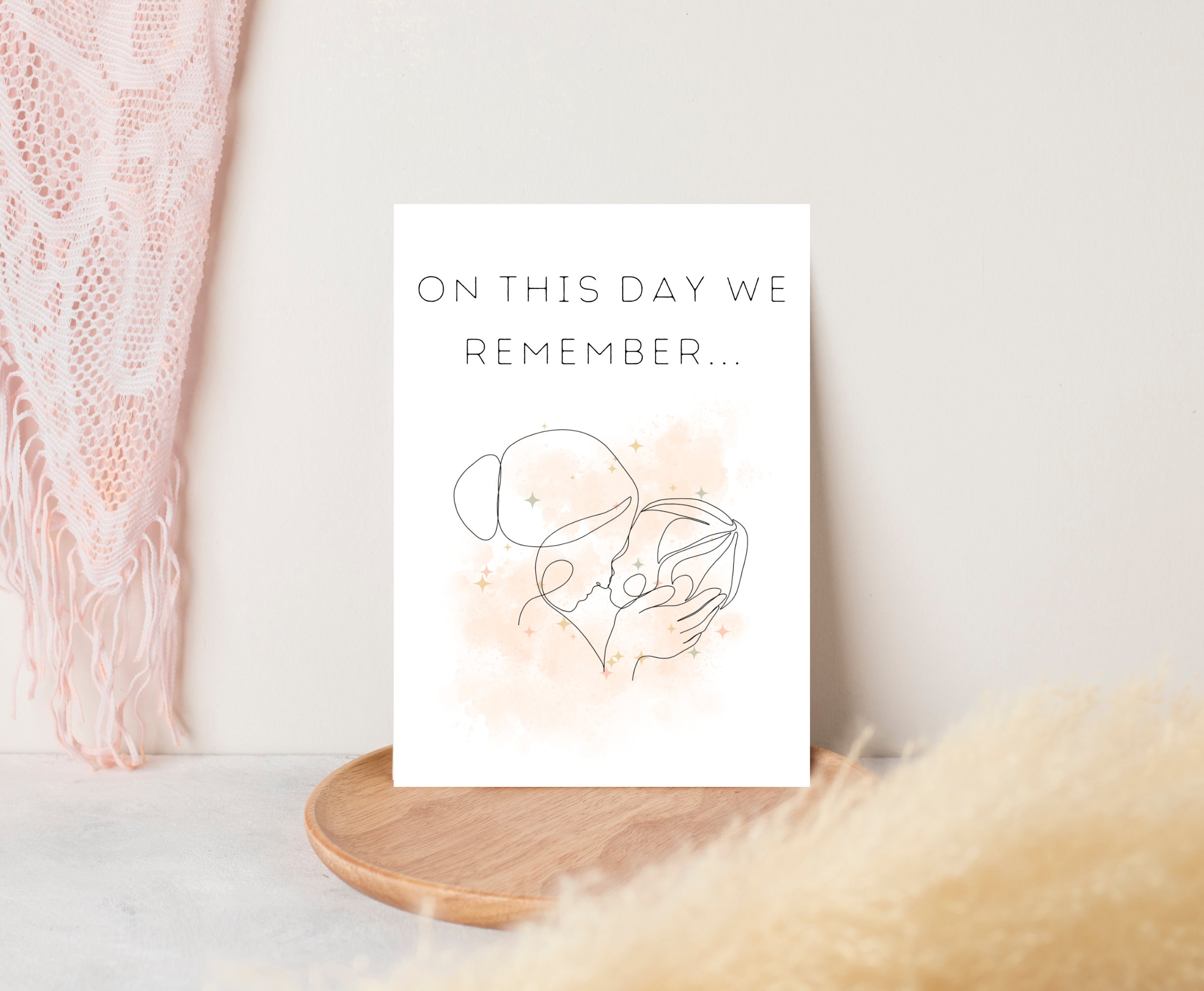 Mother Remembrance Card (5x7), Keepsake for Lost Loved One, Unique ...