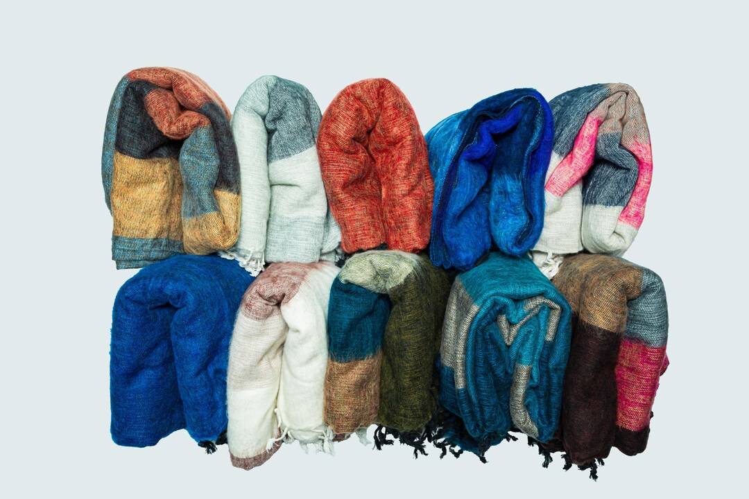 Handwoven Yak Wool Throw – Warm and Lightweight Himalayan Blanket ...
