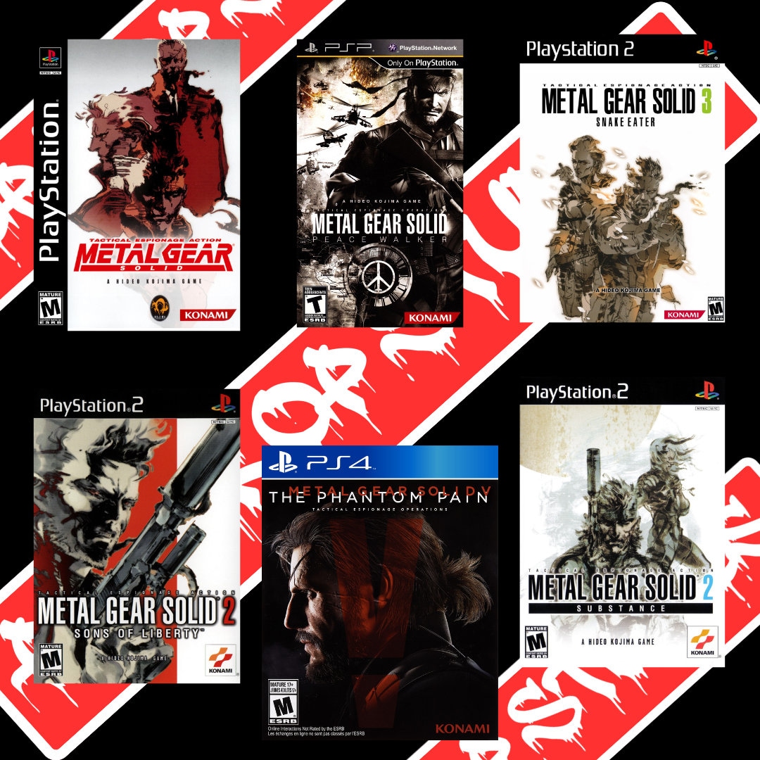 Video Game Box Art Stickers Classic Vintage Sticker Metal Gear Solid ...