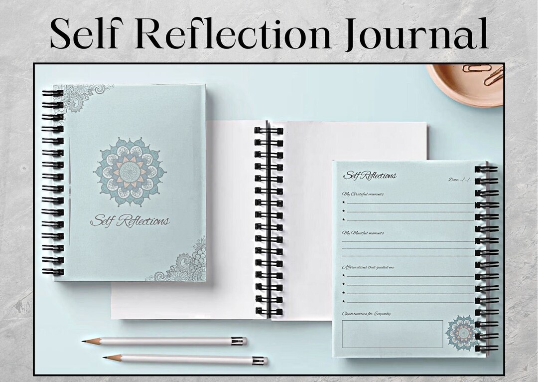 Duck Egg Blue Mandala Self-reflection Journal (PDF Digital Note) - Etsy