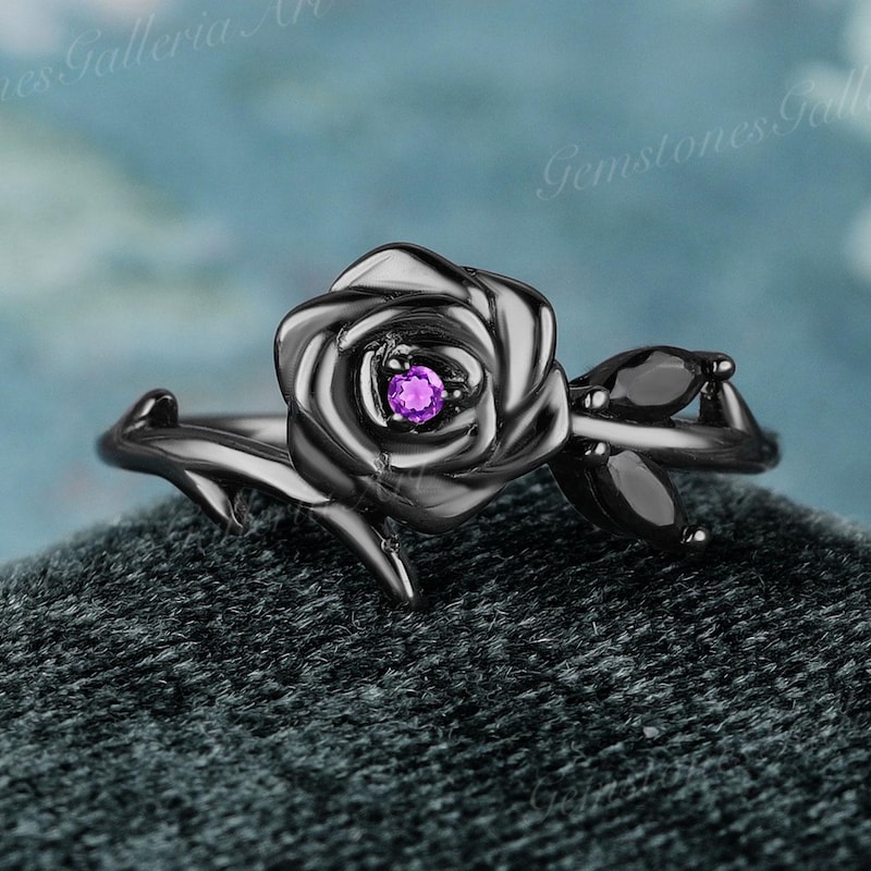 Black Onyx Flower - Etsy