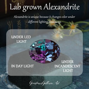 Princess Cut Alexandrite Engagement Ring Unique White Gold Ring ...