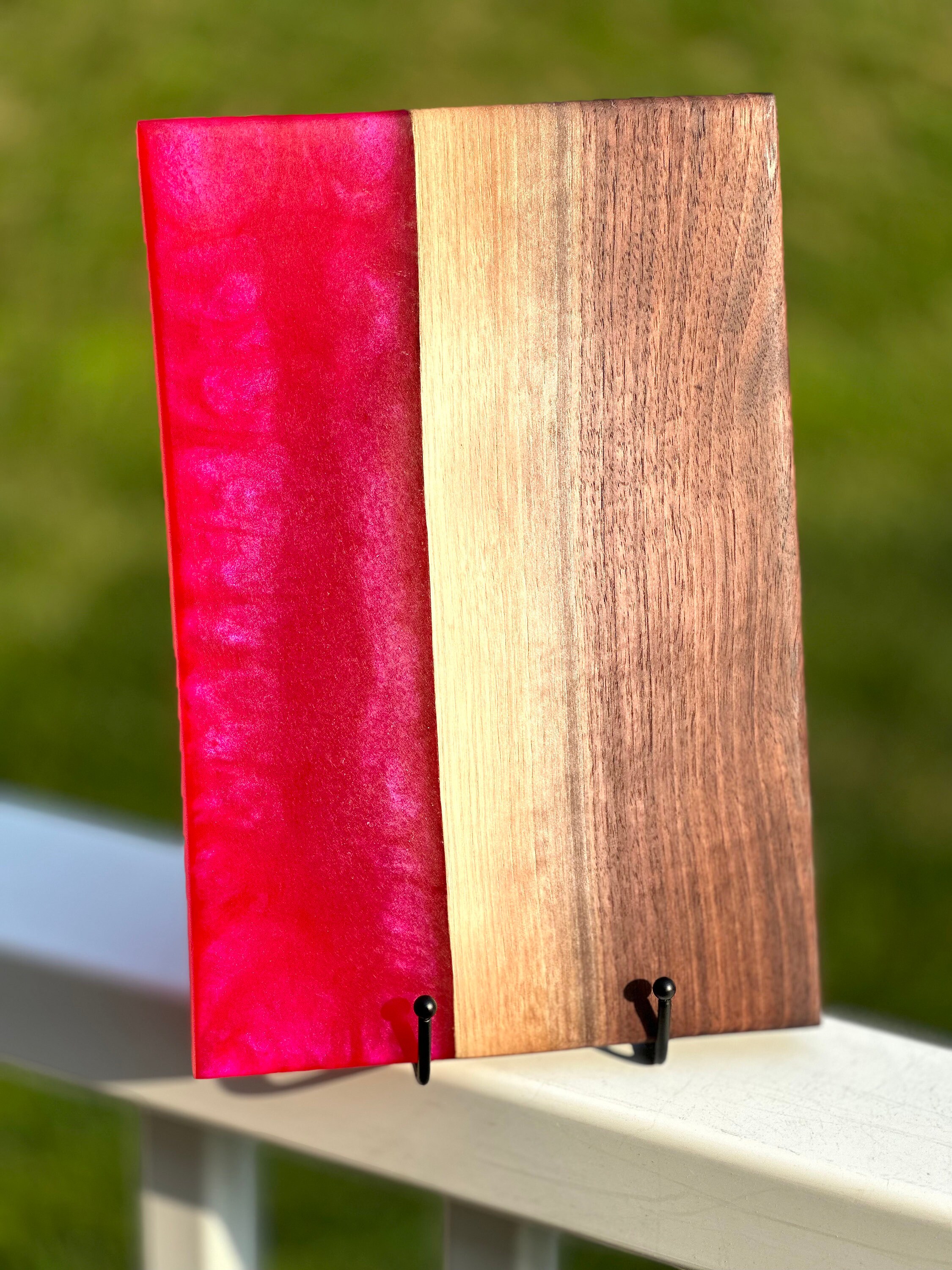 Personalized Charcuterie Board Hot Pink Black Walnut Wood - Etsy