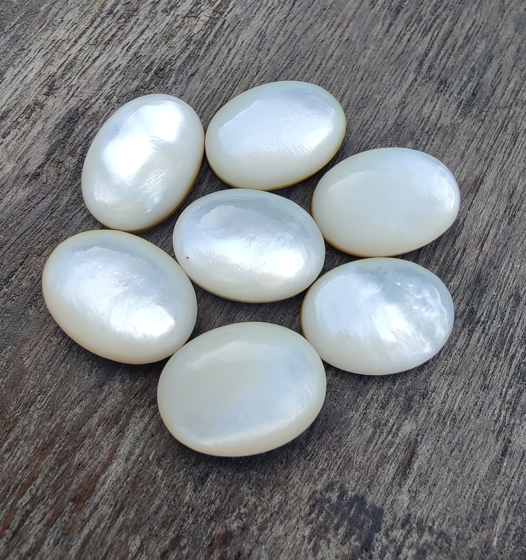 AAA+ Oval Mother of Pearl Cabochon: Calibrated Gemstone - Etsy