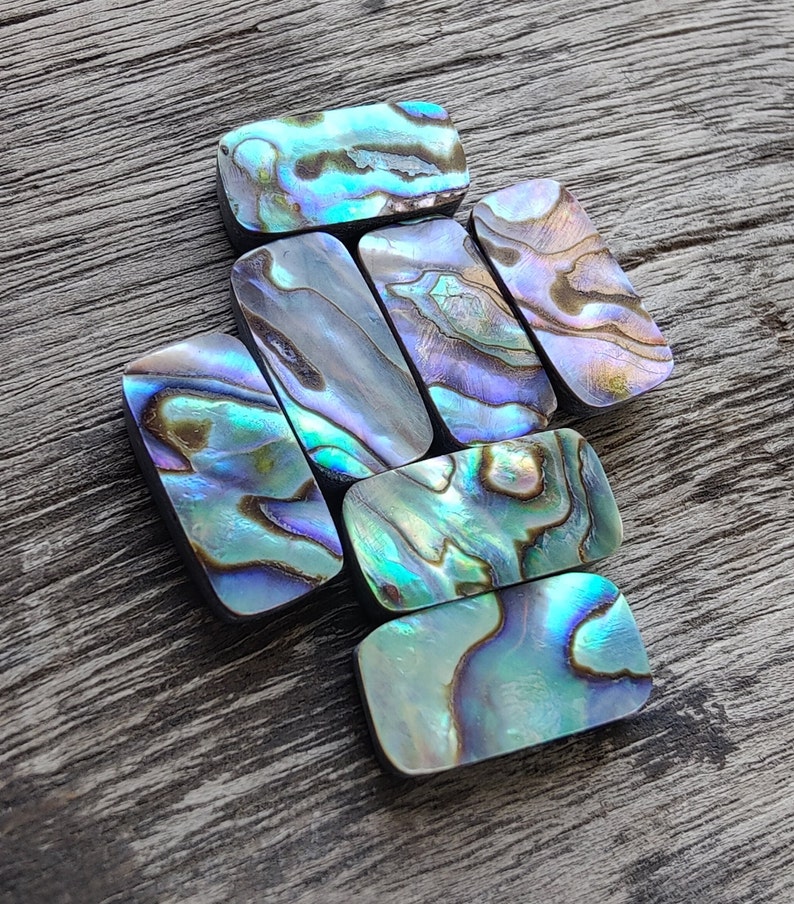 AAA+ Abalone Shell Cabochon: Rectangle Flat Back Gemstone - Etsy