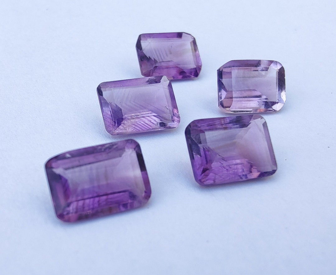 AAA+ Quality Natural Amethyst Rectangle Shape Faceted Cut Calibrated ...