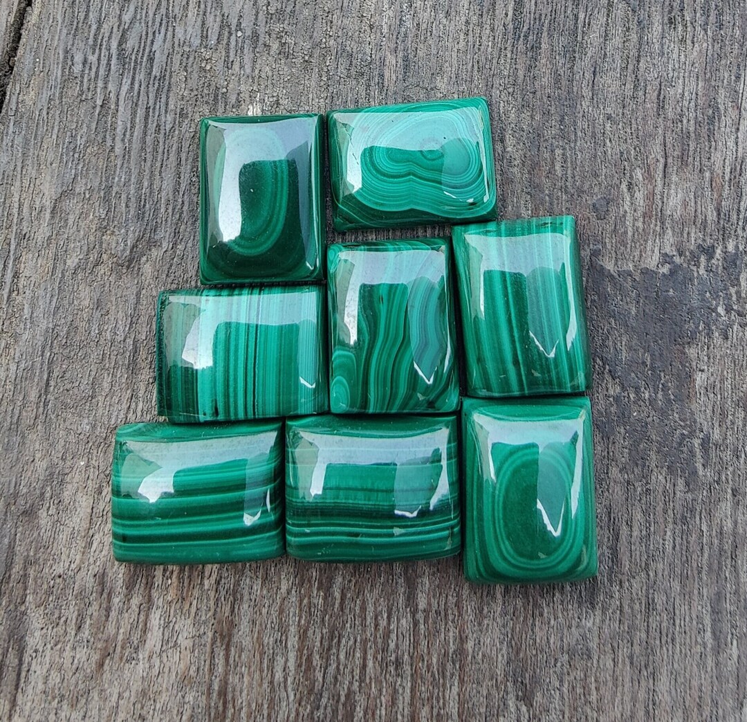 AAA+ Quality Malachite Cabochon: Rectangle Flat Back Gemstone - Etsy