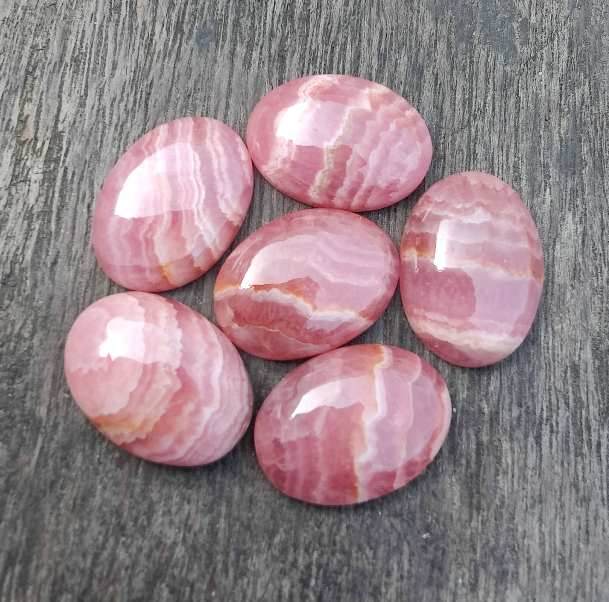 Natural Rhodochrosite Oval Shape Cabochon Flat Back Calibrated AAA ...