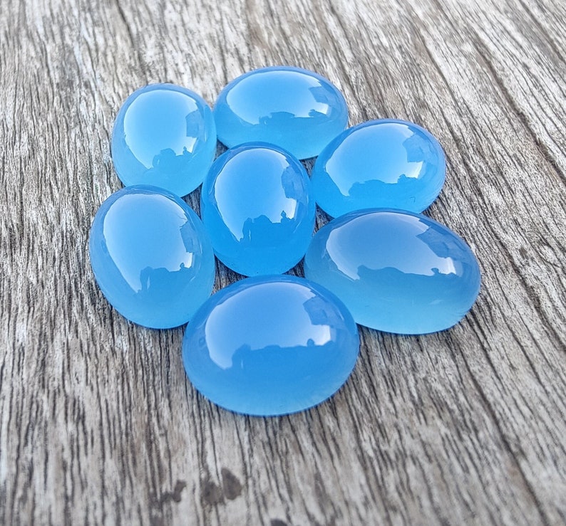 Calcedonio blu cabochon: pietra preziosa ovale AAA+ - Etsy Italia