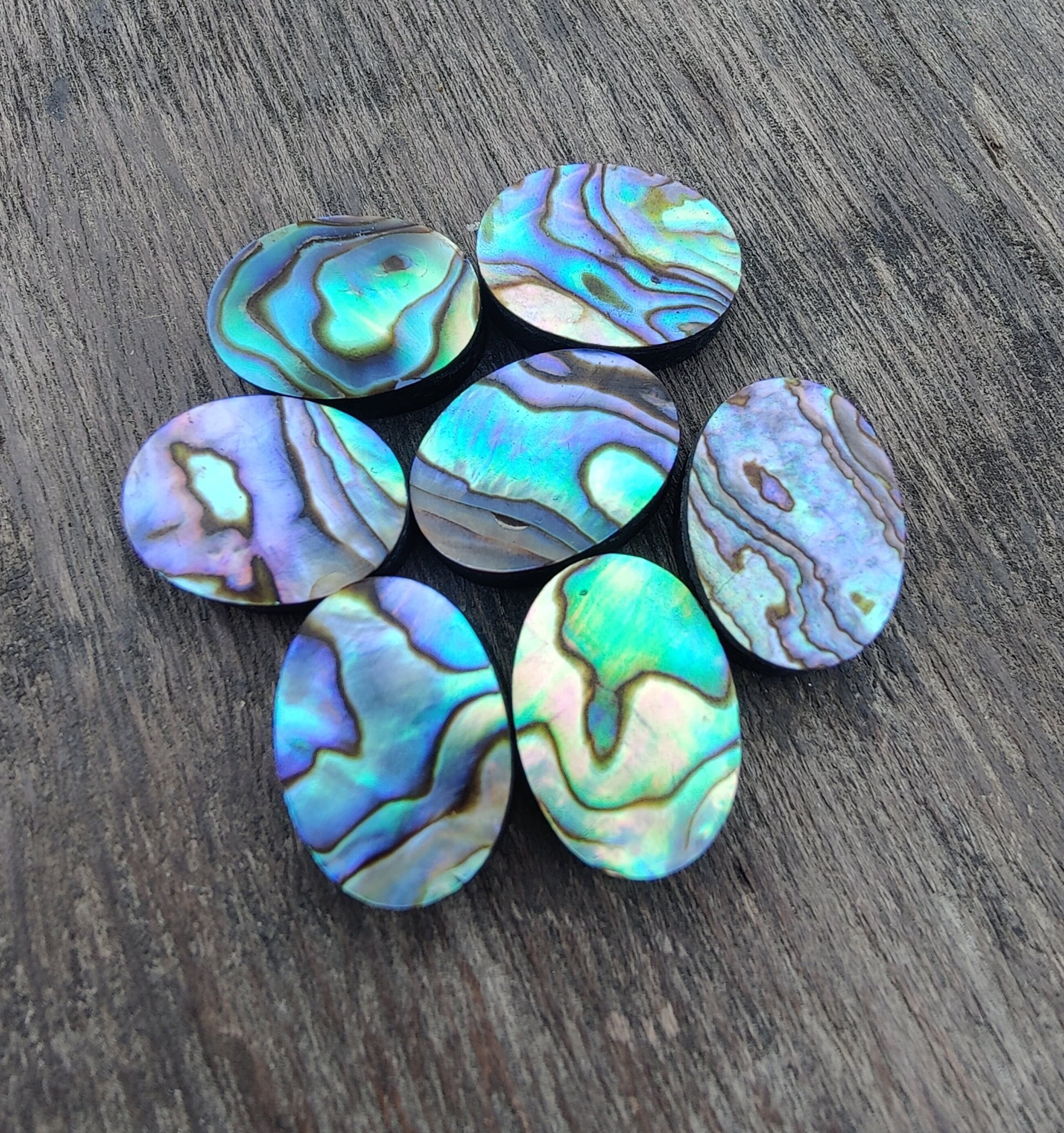 AAA+ Abalone Shell Cabochon: Oval Flat Back Calibrated Gemstones - Etsy
