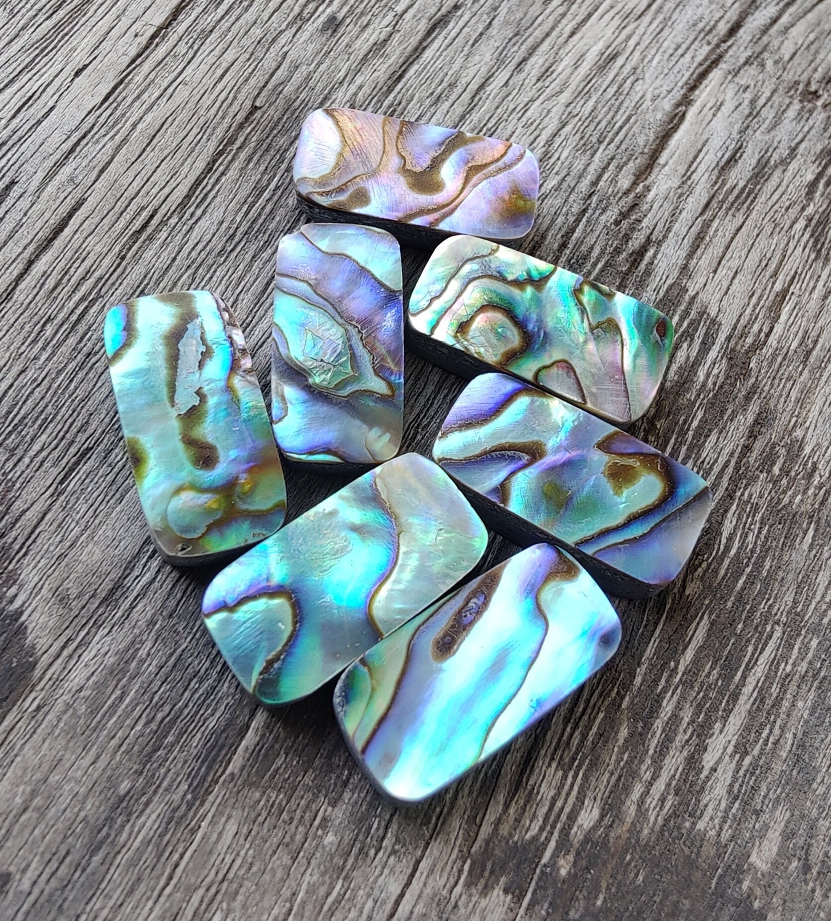 AAA+ Abalone Shell Cabochon: Rectangle Flat Back Gemstone - Etsy