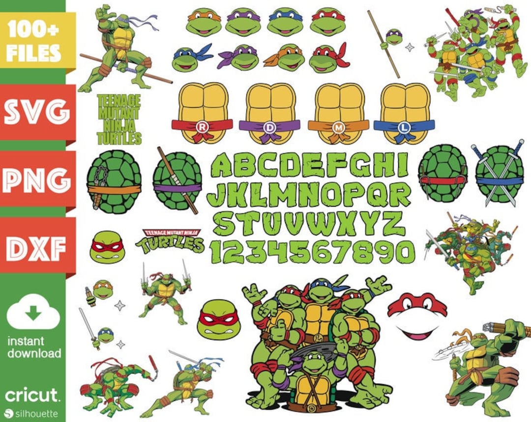 Ninja Turtle Svg Tmnt Svg Files Teenage Mutant Ninja Turtle - Etsy
